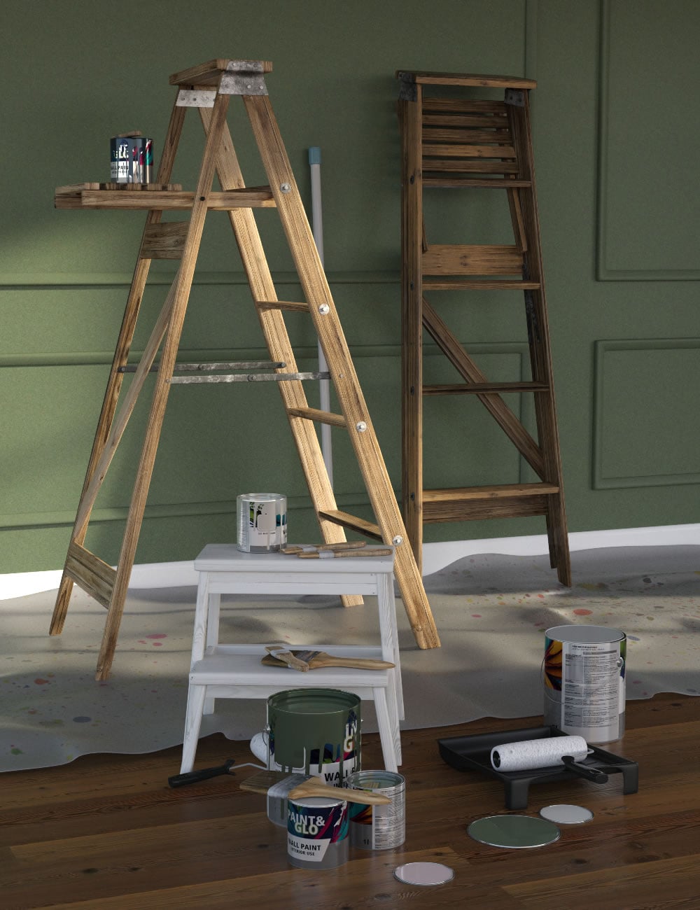 Mini Scenes Wall Painting | Daz 3D