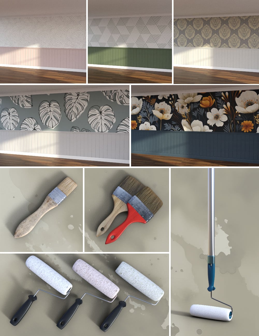 Mini Scenes Wall Painting | Daz 3D