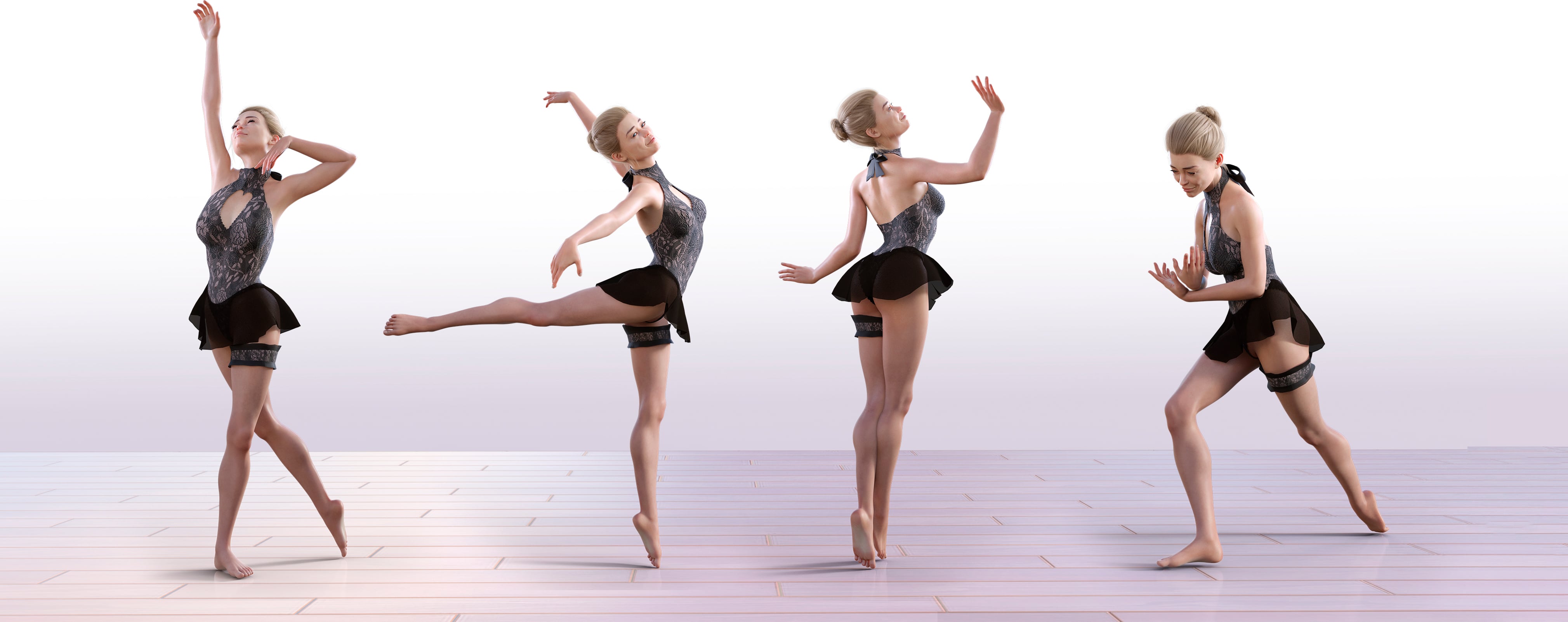 LA Ballet Poses for Genesis 9 and 8 Female | Daz 3D
