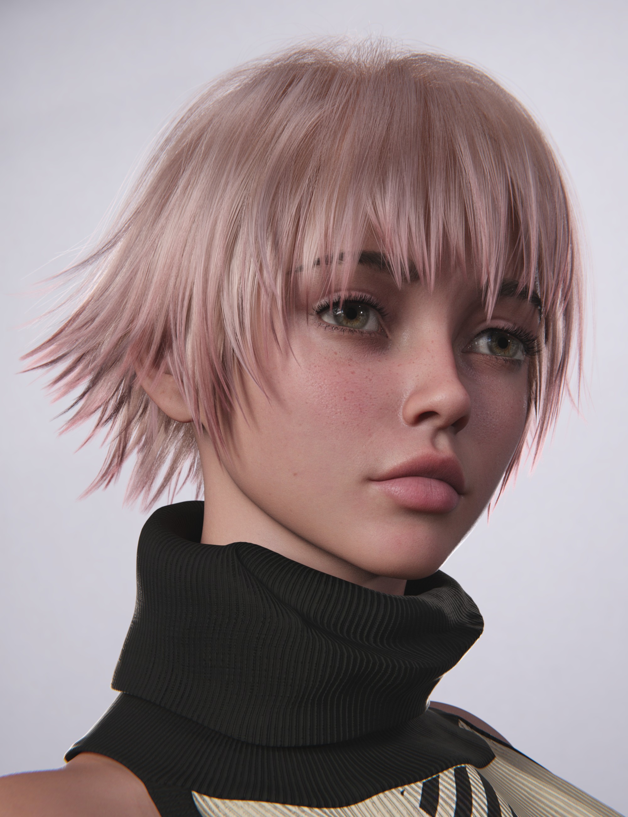 dForce AK Hedgehog Hair for Genesis 9, 8, and 8.1 Female | Daz 3D