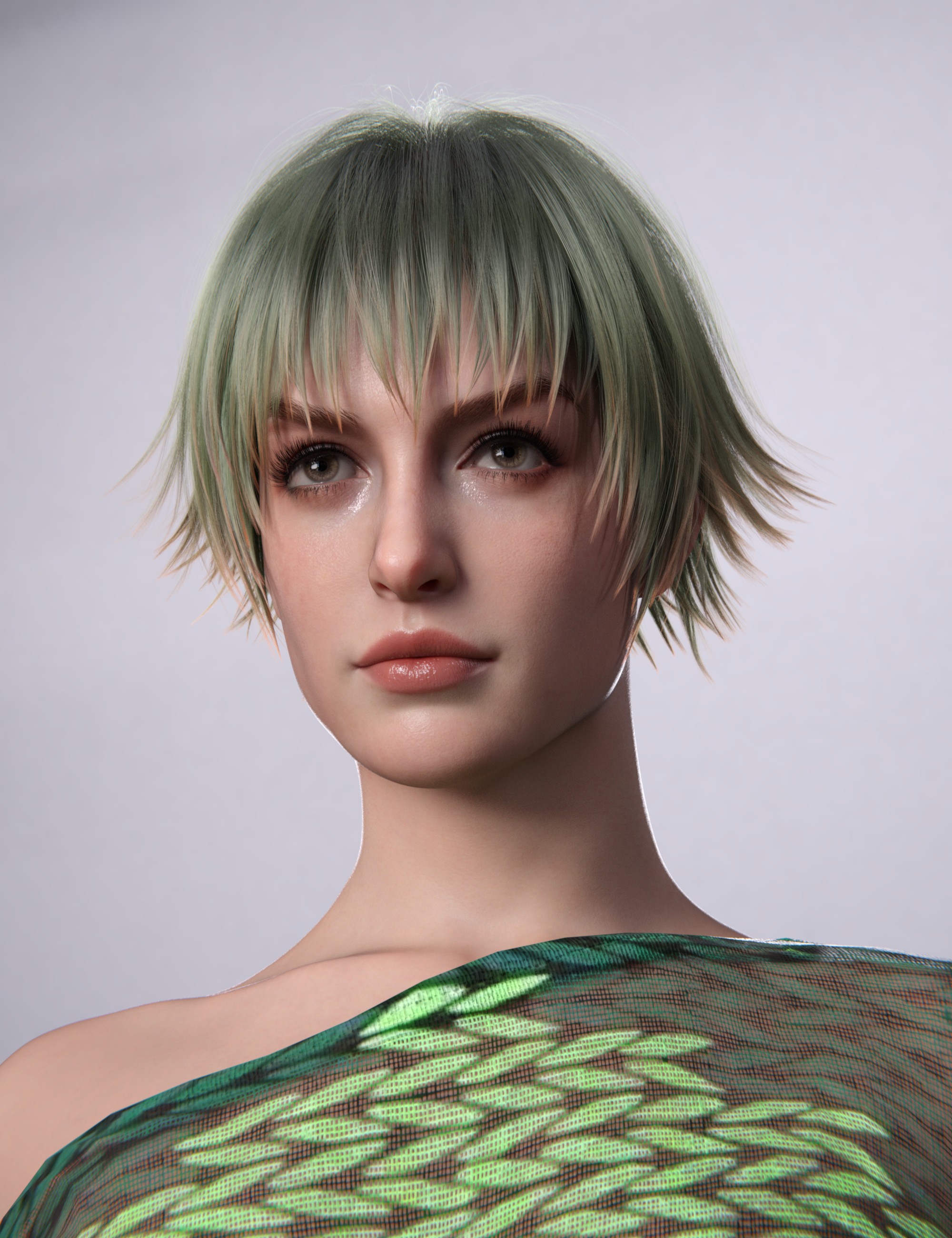 dForce AK Hedgehog Hair for Genesis 9, 8, and 8.1 Female | Daz 3D