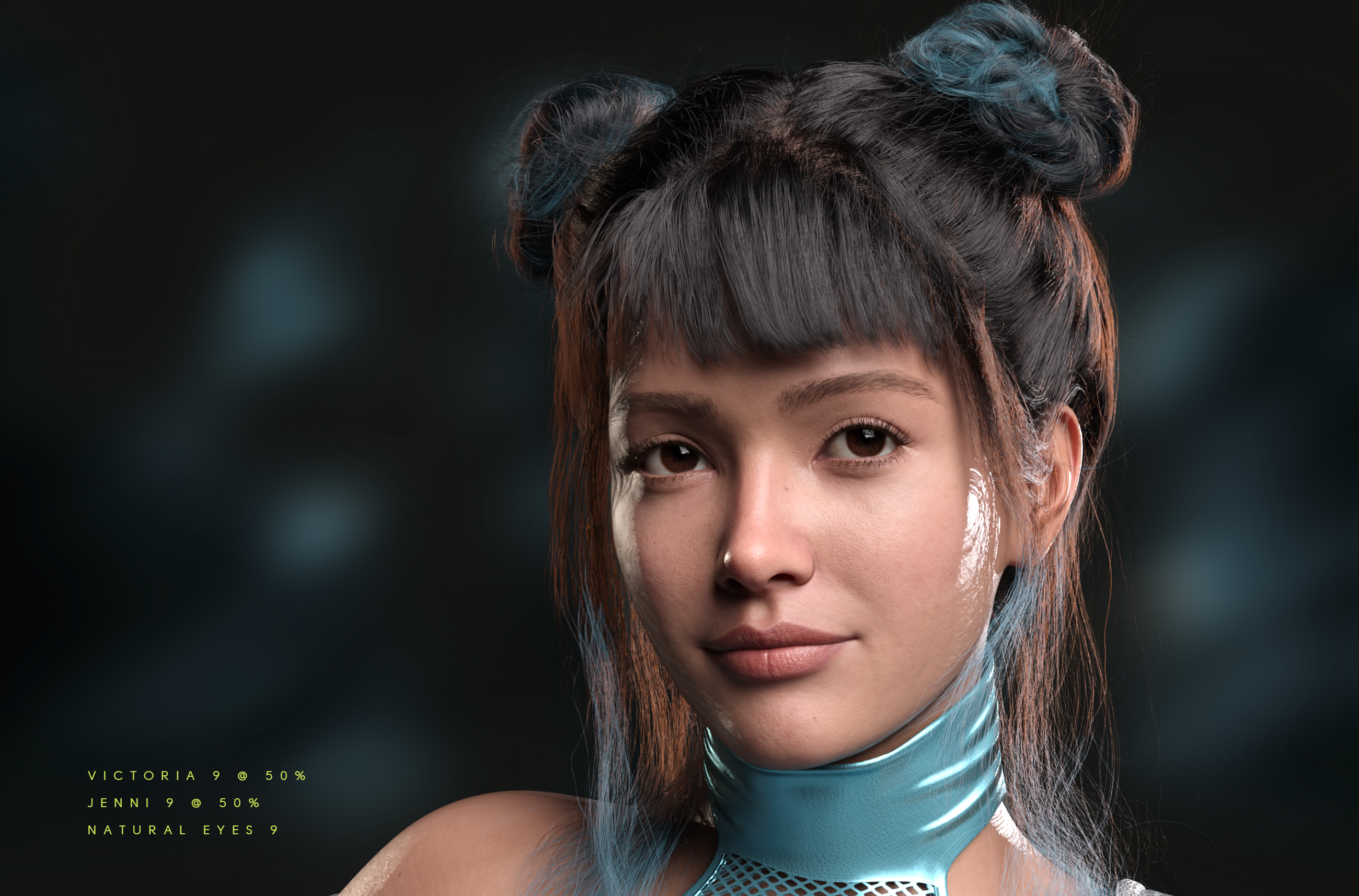 dForce Space Buns for Genesis 9 | Daz 3D
