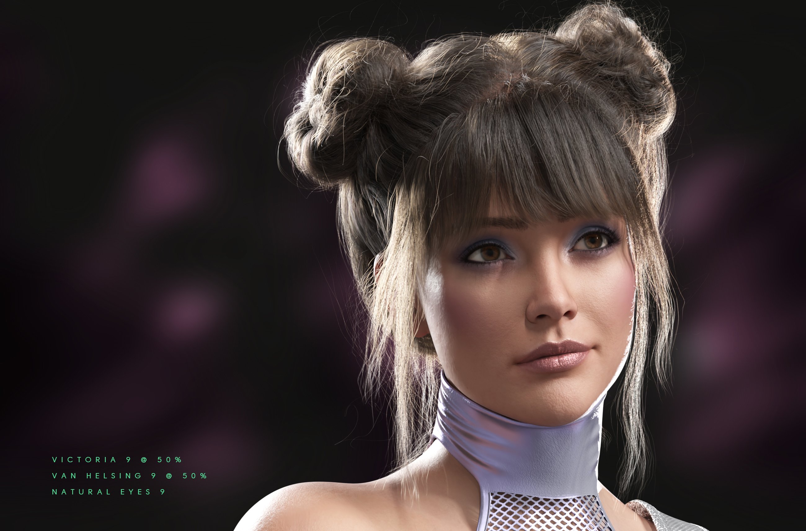 dForce Space Buns for Genesis 9 | Daz 3D