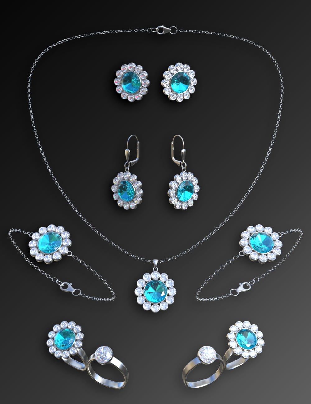 Exquisite Jewelry for Genesis 9 | Daz 3D