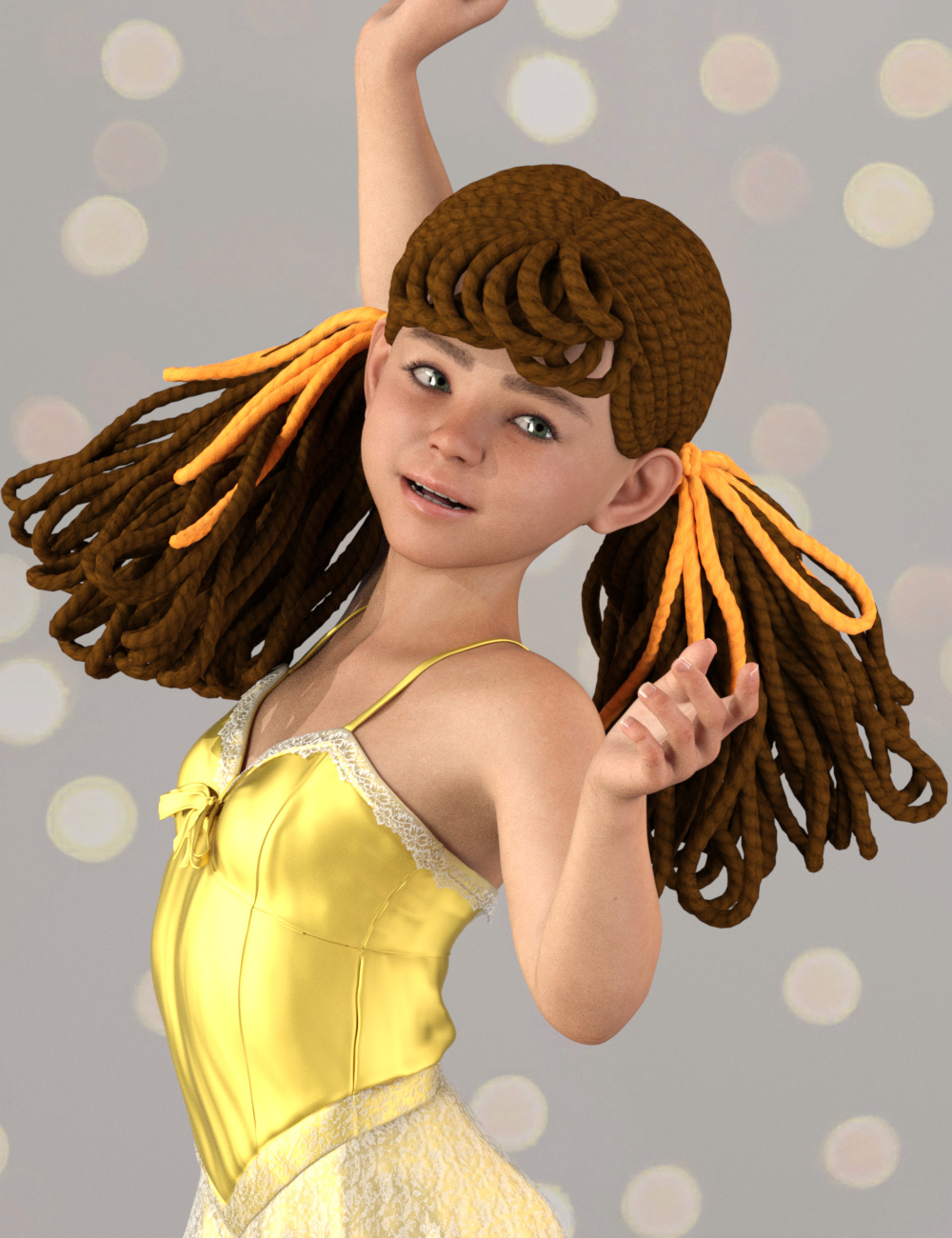 PreT Yarn Hair for Genesis 9 Feminine and 8 Females | Daz 3D