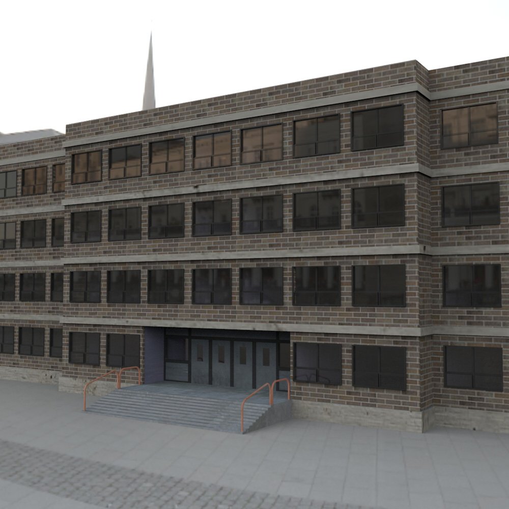 American High School for DAZ Studio | Daz 3D