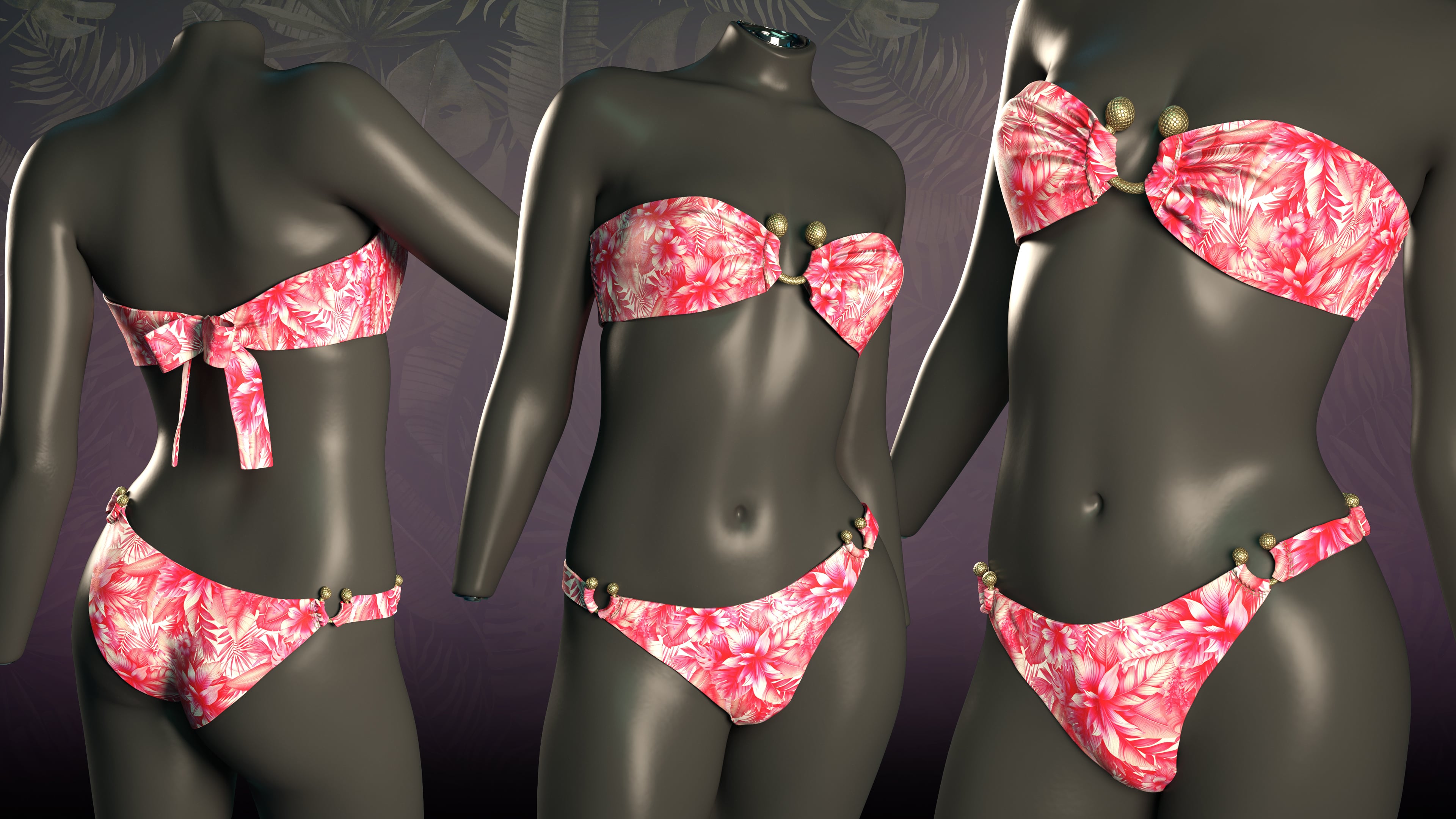 Savage Tropic HD Bikini for Genesis 9 | Daz 3D
