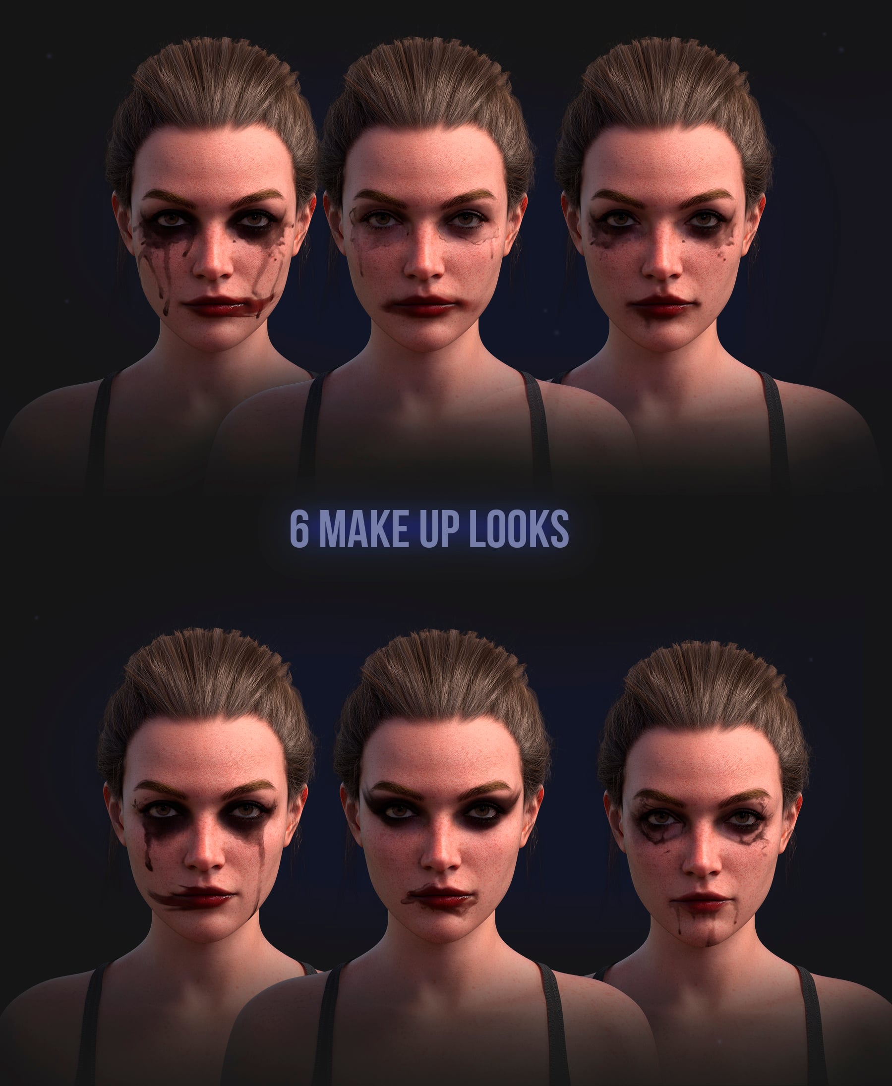 LA Smudged Make Up for Genesis 9 | Daz 3D