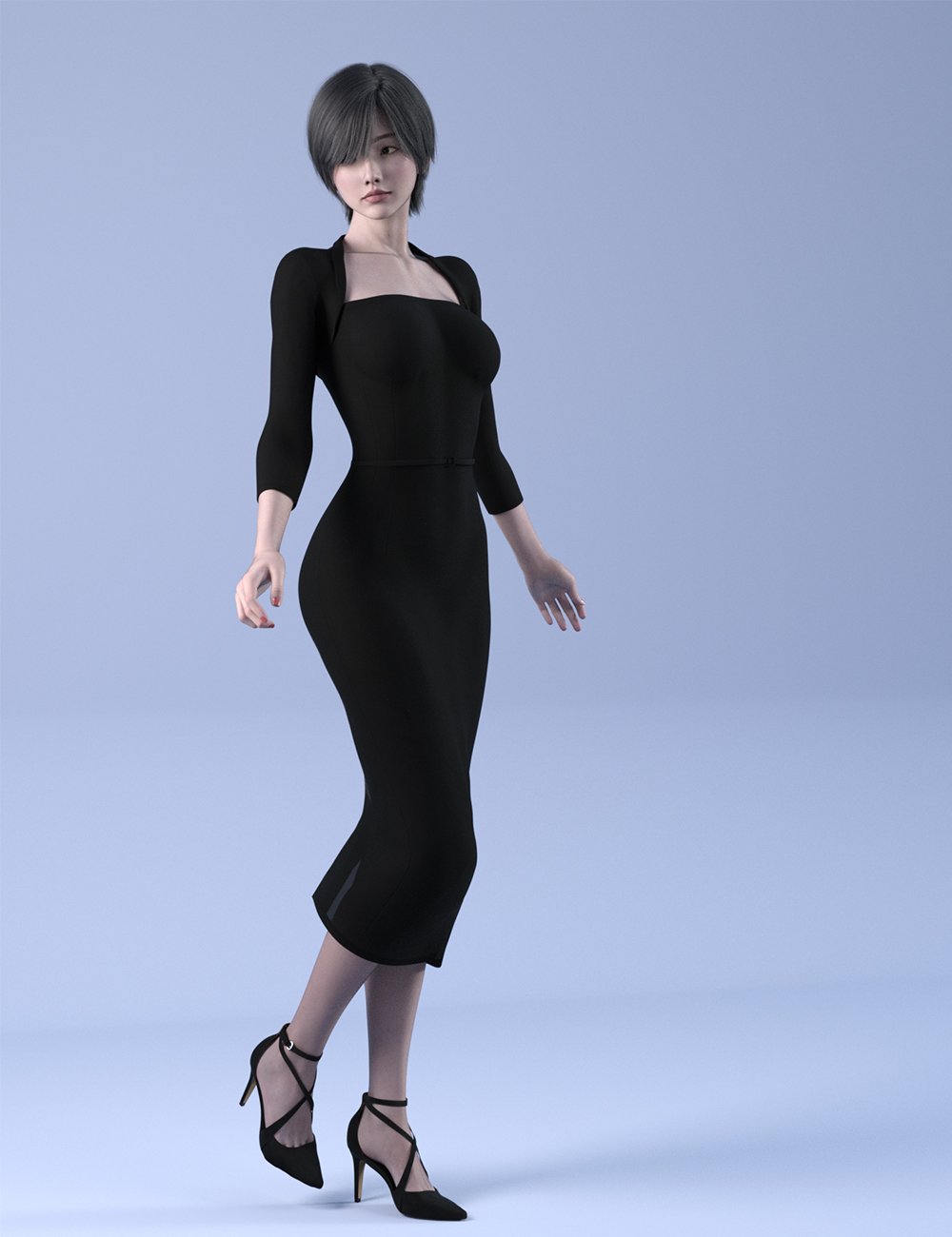 dForce HnC24 H Line Dress Outfits for Genesis 9 | Daz 3D