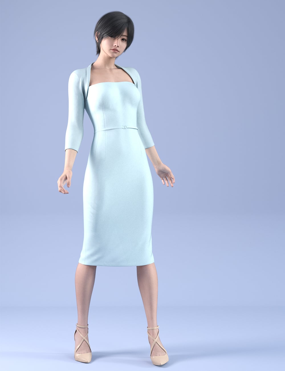 dForce HnC24 H Line Dress Outfits for Genesis 9 | Daz 3D