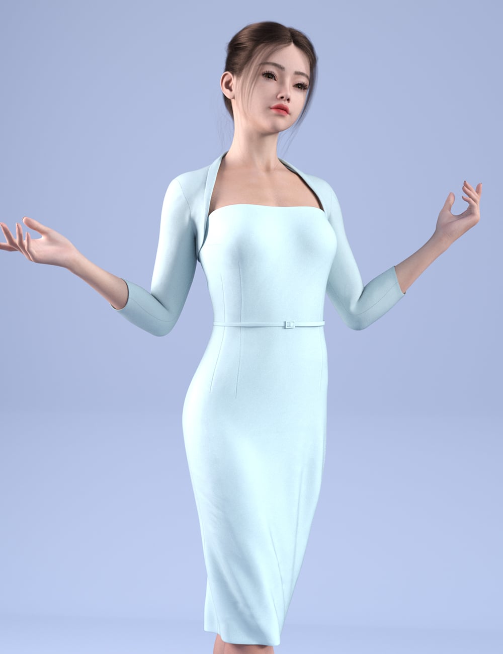 dForce HnC24 H Line Dress Outfits for Genesis 9 | Daz 3D