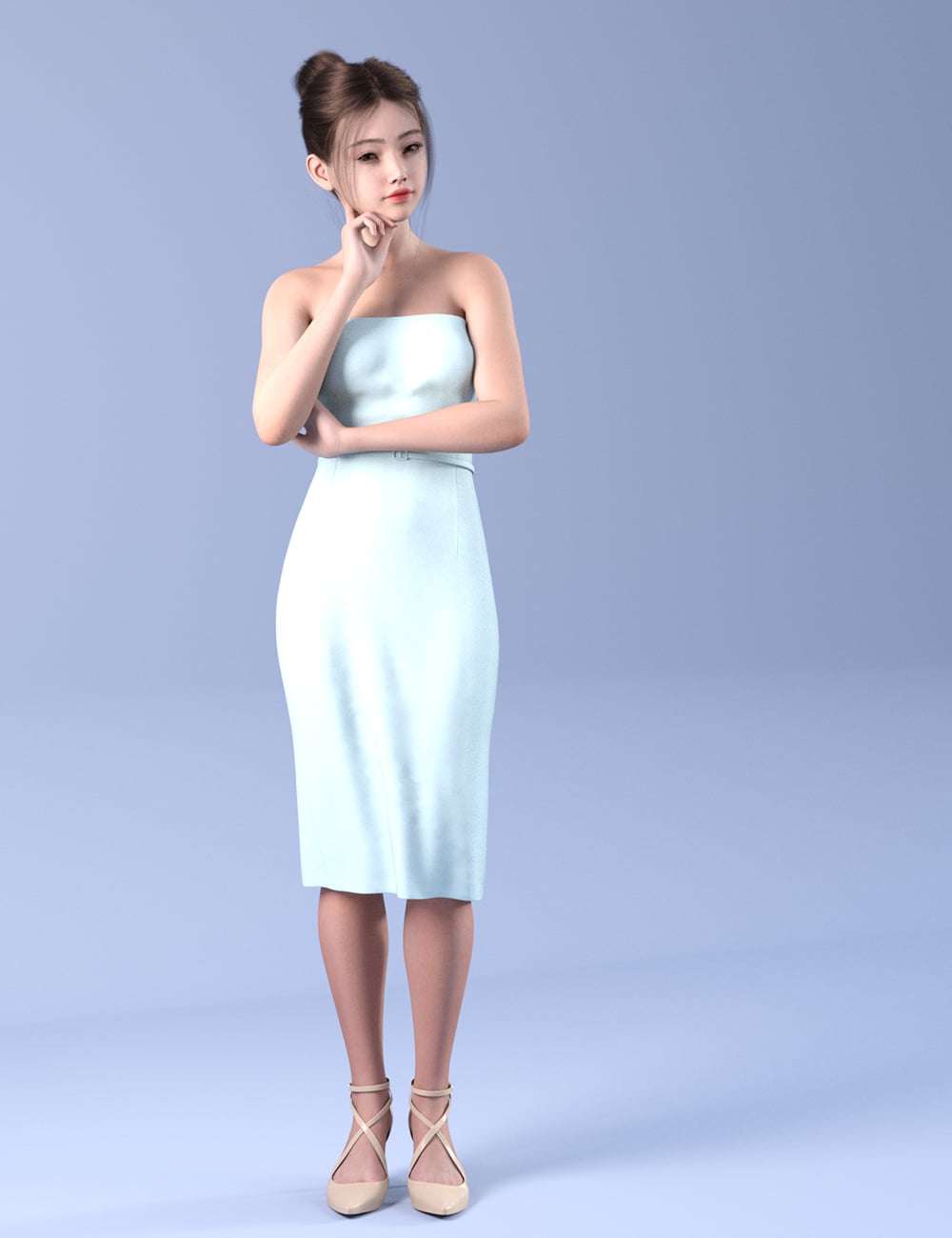 dForce HnC24 H Line Dress Outfits for Genesis 9 | Daz 3D