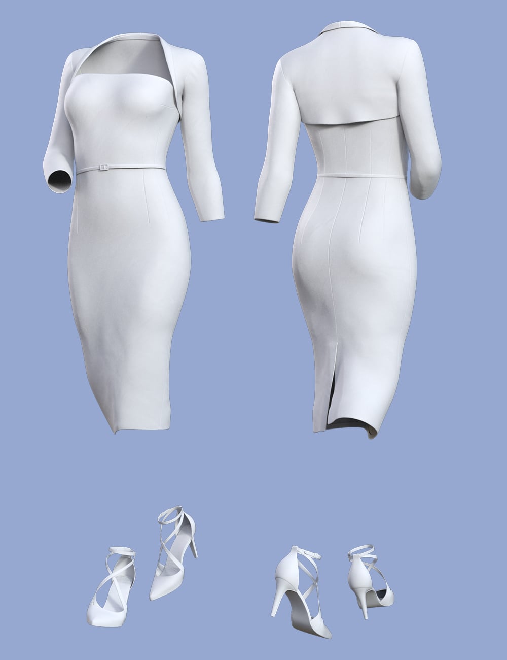 dForce HnC24 H Line Dress Outfits for Genesis 9 | Daz 3D