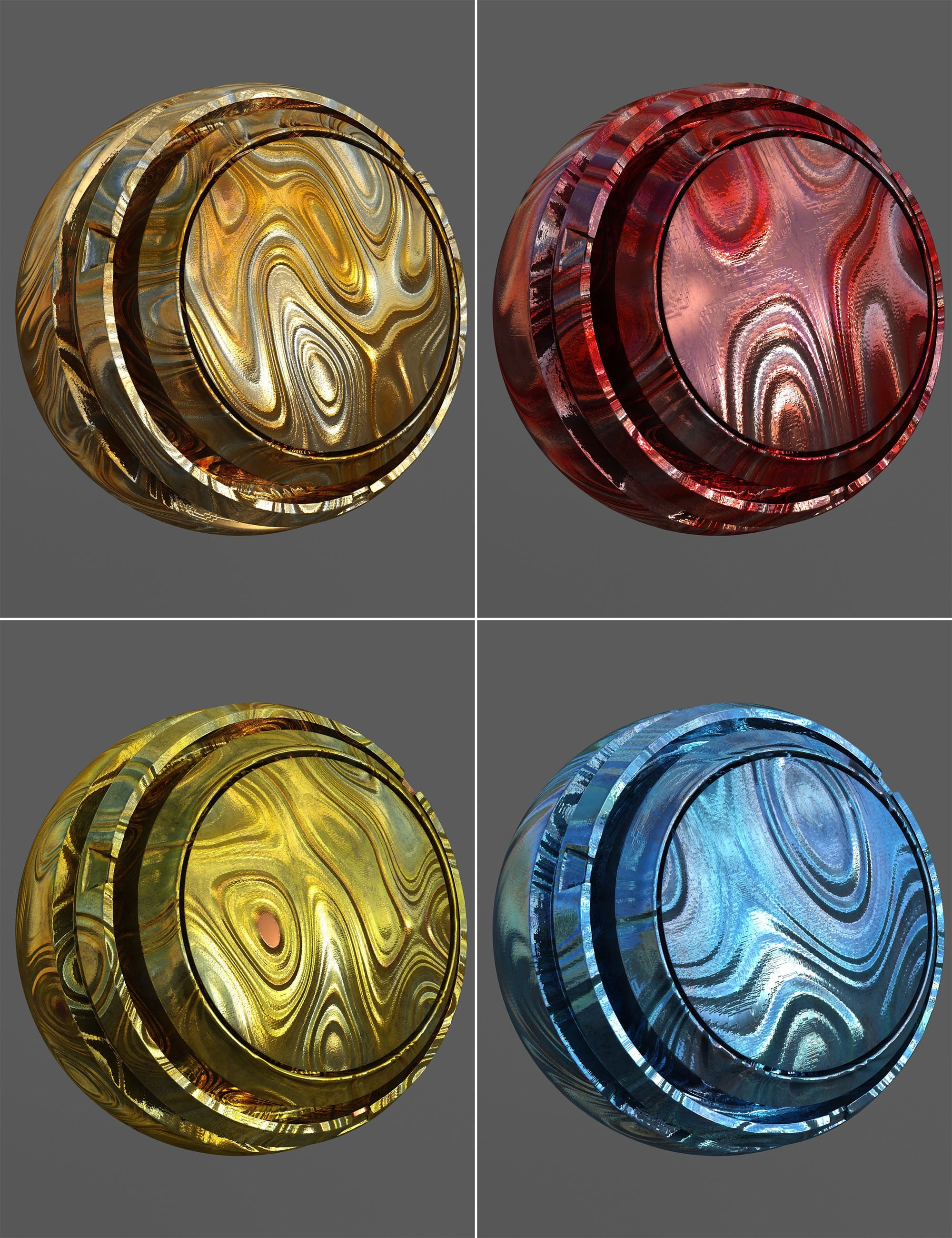 Fluid Metal Iray Shaders - MR | Daz 3D