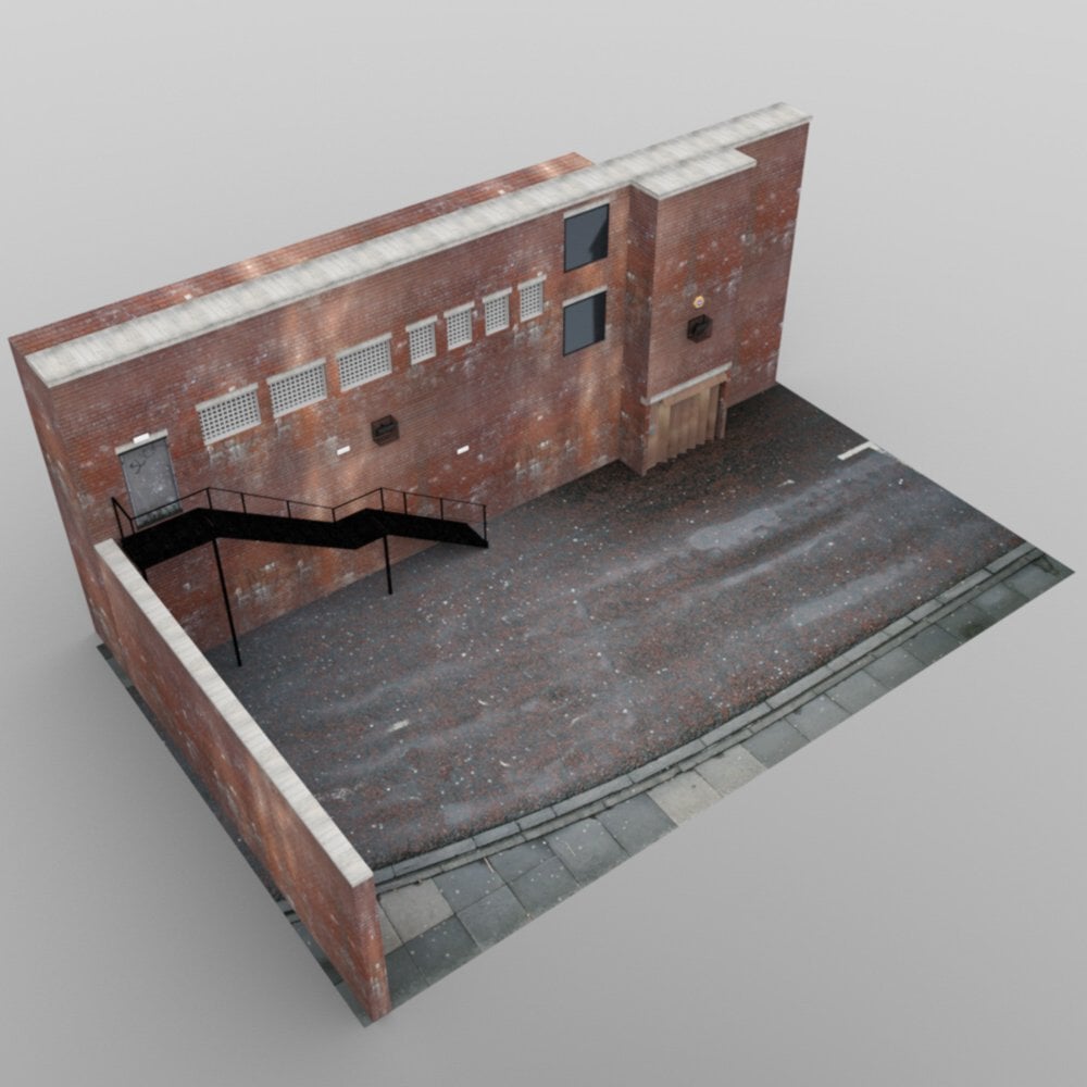 Store Building Rear - for DAZ Studio | Daz 3D