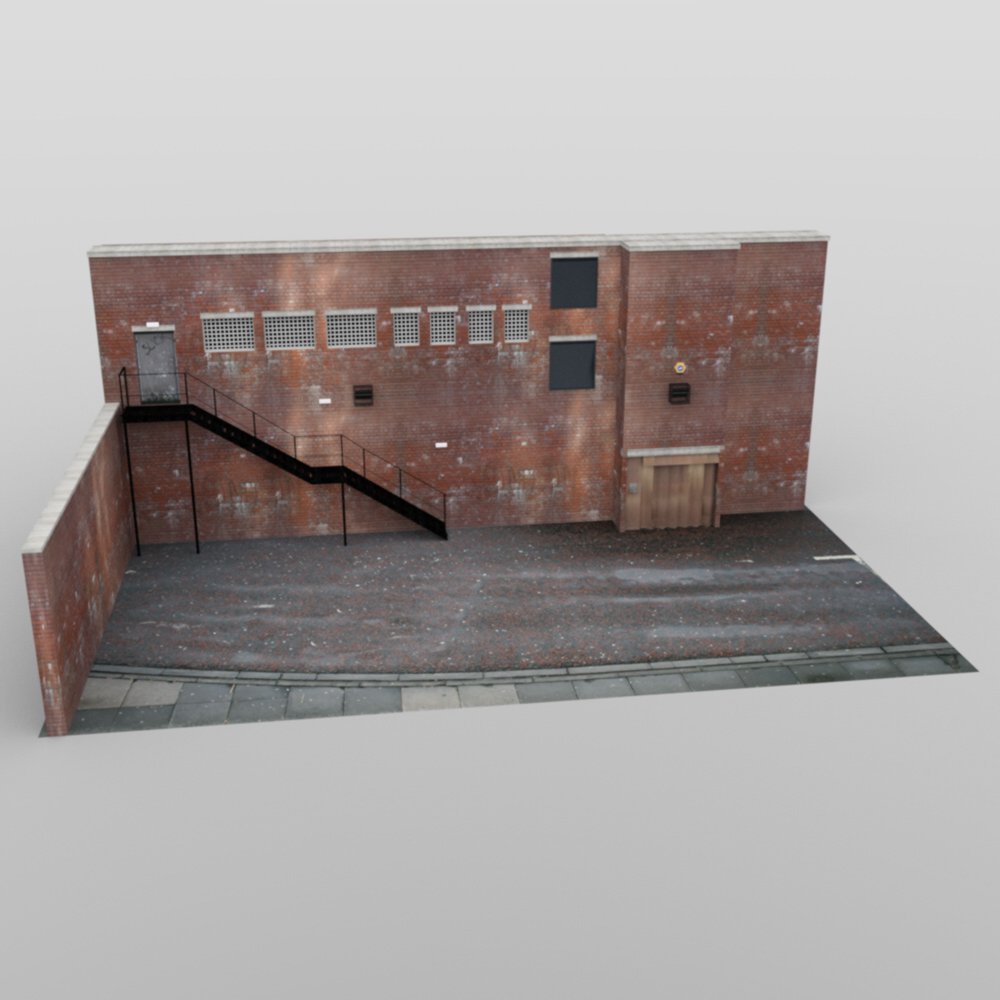 Store Building Rear - for DAZ Studio | Daz 3D