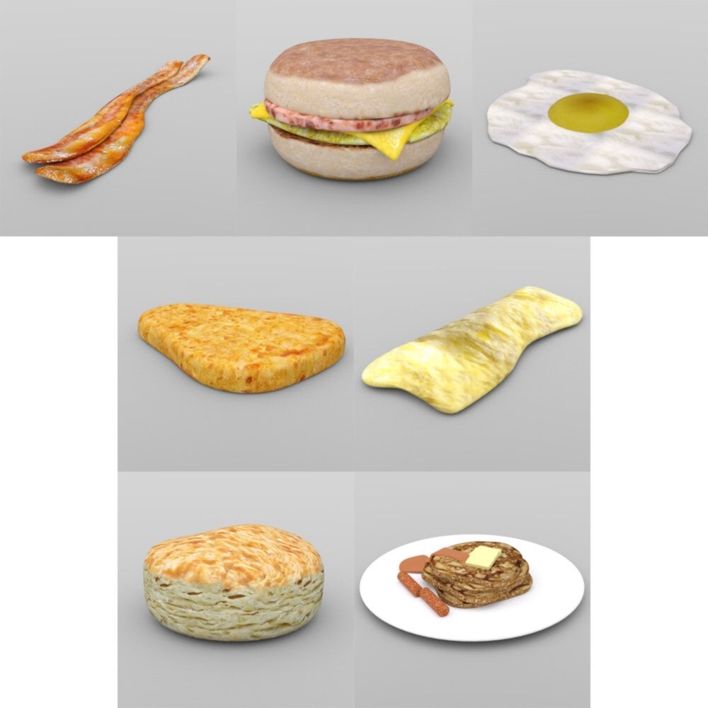 Breakfast Foods - for DAZ Studio | Daz 3D
