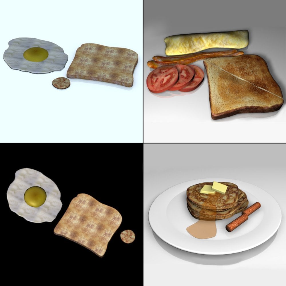 Breakfast Foods - for DAZ Studio | Daz 3D