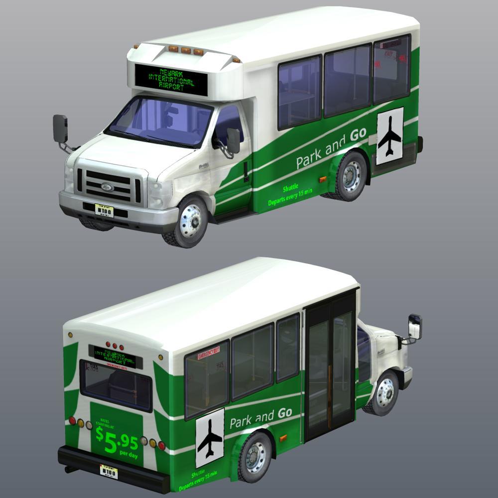 Shuttle Bus for Poser | Daz 3D
