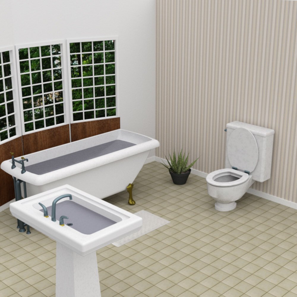 Comfortable Bathroom - for DAZ Studio | Daz 3D