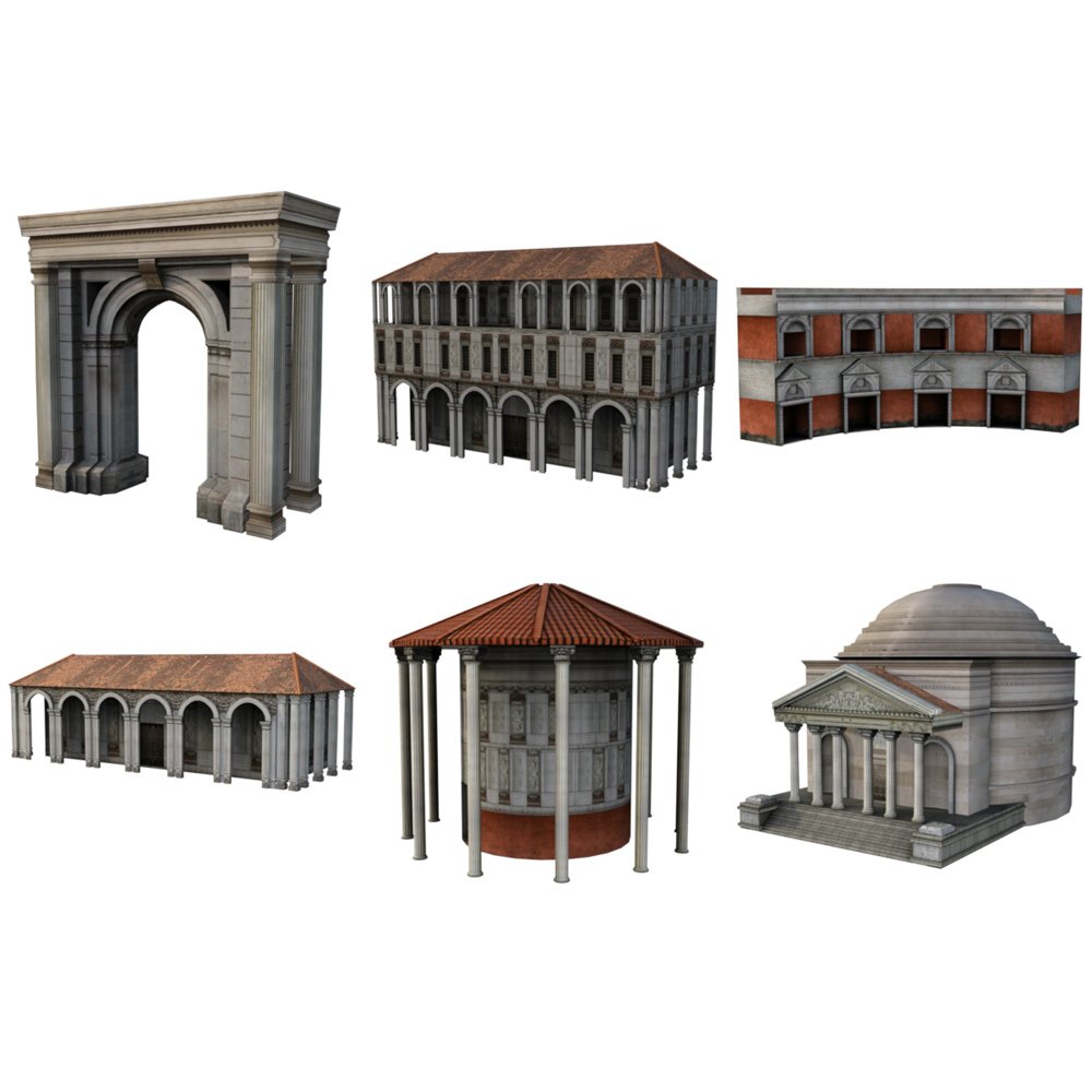 Roman Buildings Set II - for DAZ Studio | Daz 3D