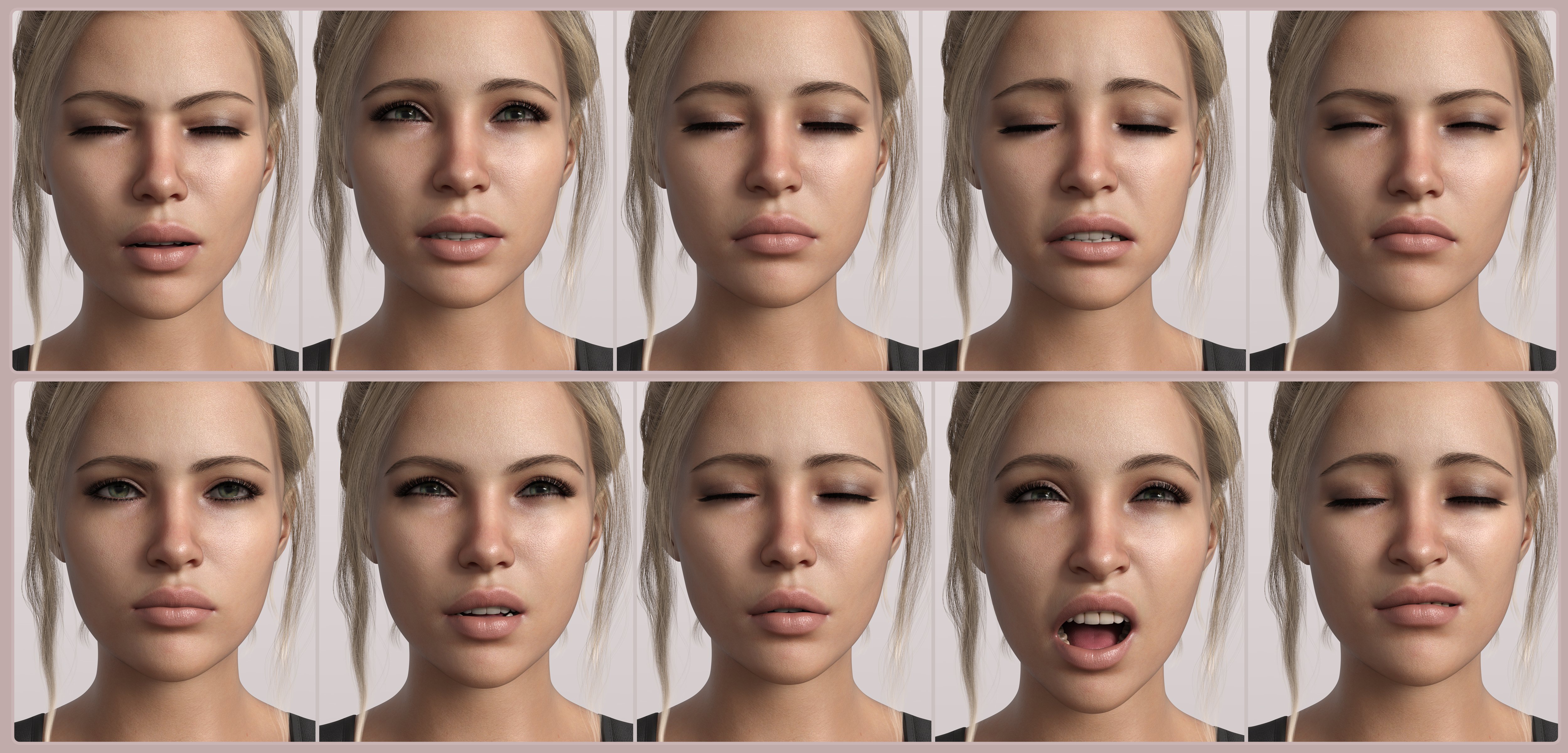 Z Hurt and Pained Mix and Match Expressions for Genesis 9 | Daz 3D