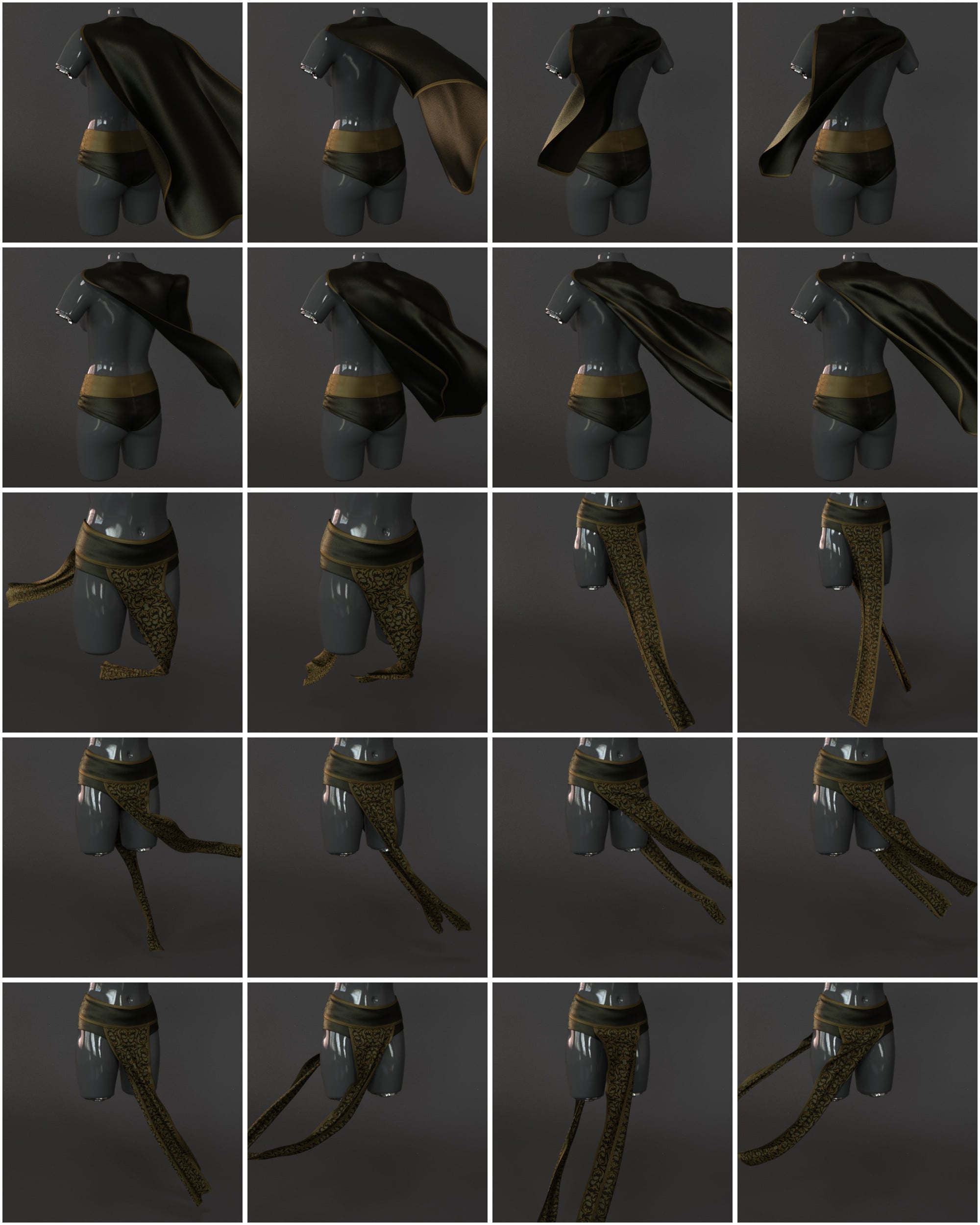 dForce Multi-Style Warrior Outfit for Genesis 9 | Daz 3D