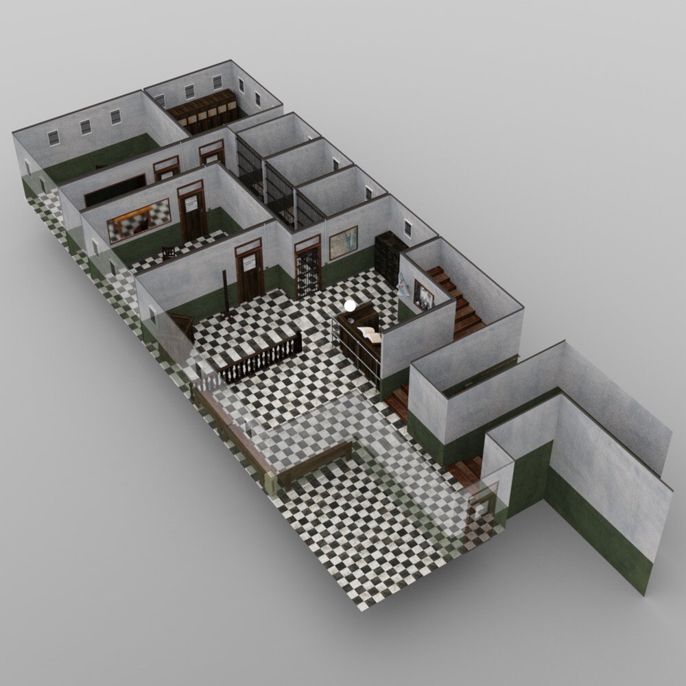 Police Station Interior for DAZ Studio | Daz 3D