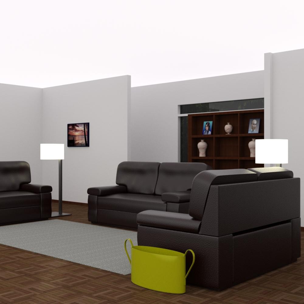 Modern Living Room for DAZ Studio | Daz 3D