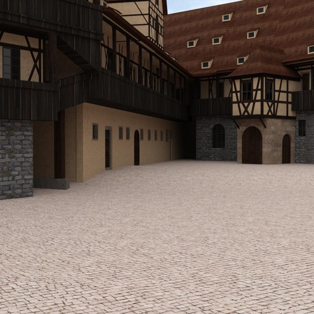 Medieval Courtyard for DAZ Studio | Daz 3D