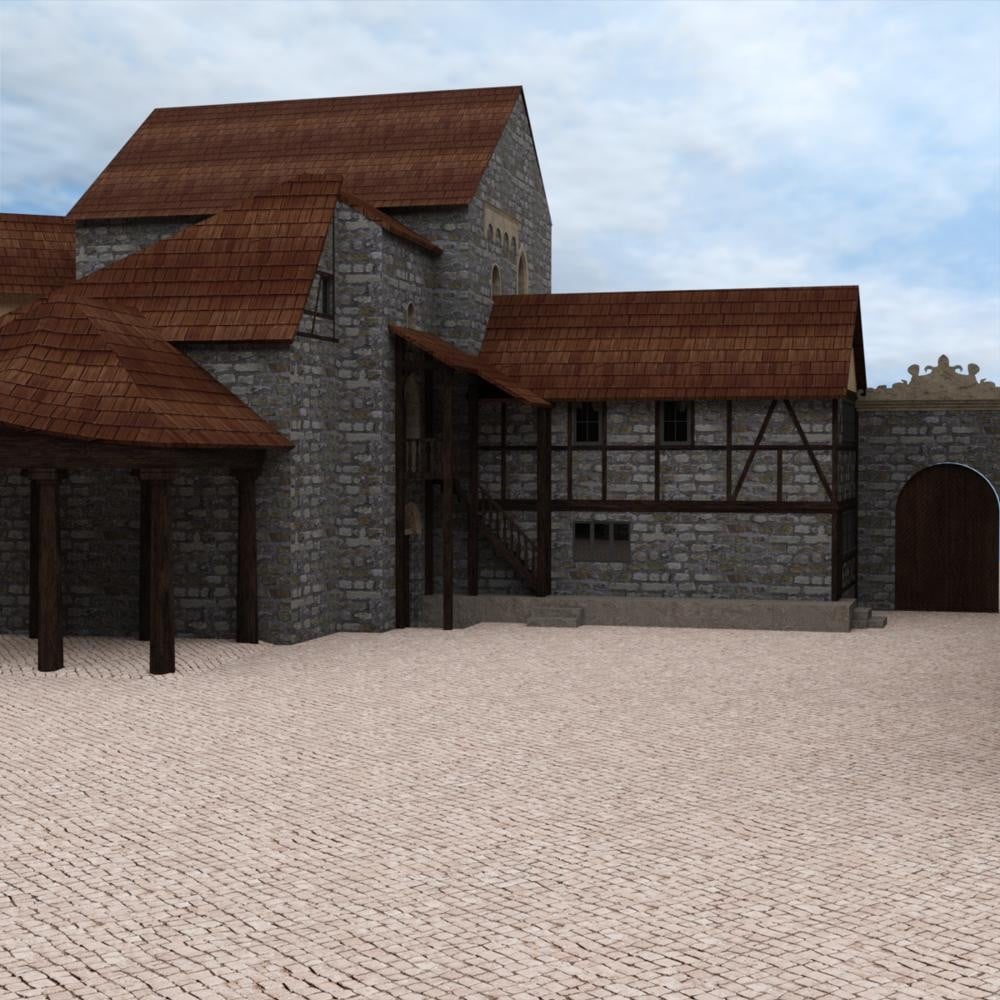 Medieval Courtyard for DAZ Studio | Daz 3D