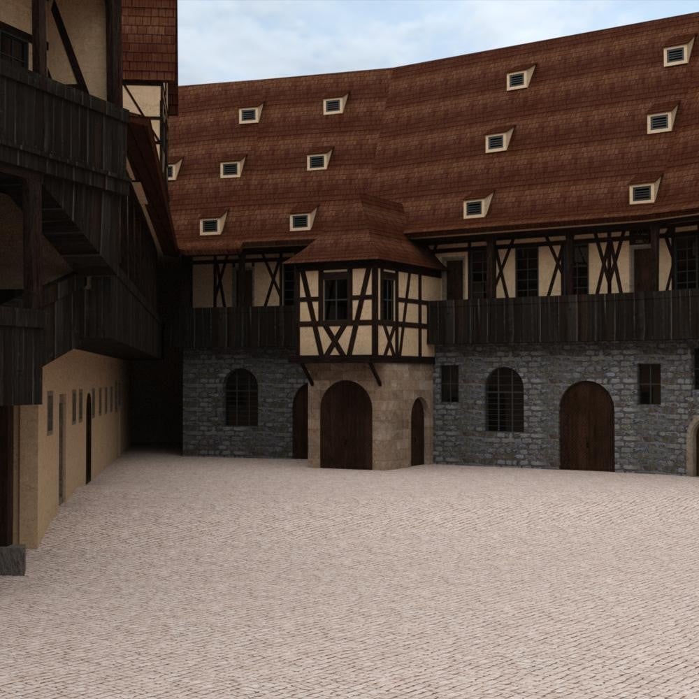 Medieval Courtyard for DAZ Studio | Daz 3D