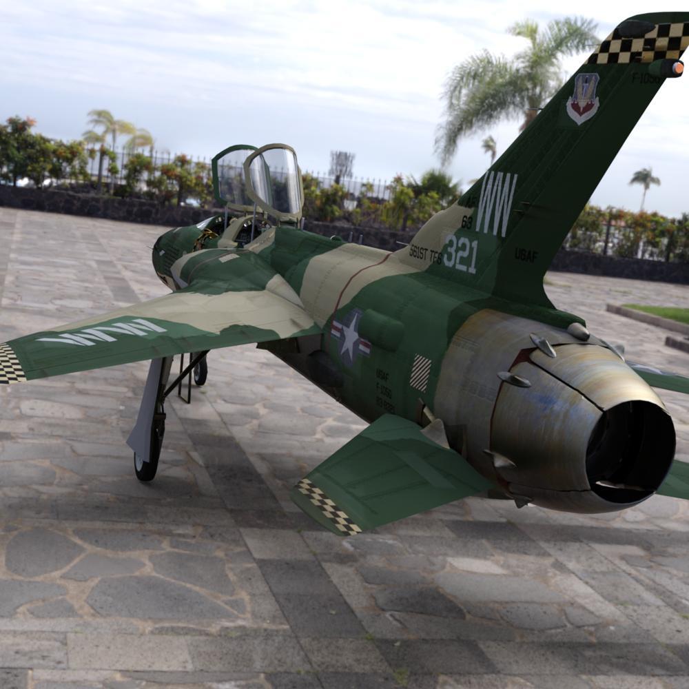 F105F/G Thunderchief for DAZ Studio | Daz 3D
