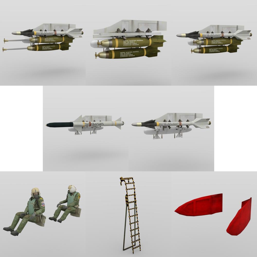 F105F/G Thunderchief for DAZ Studio | Daz 3D