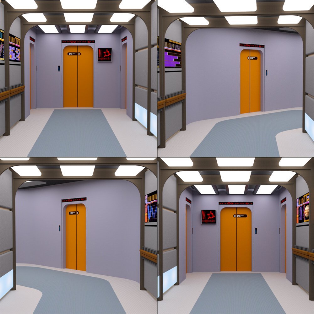 Futuristic Hallways for DAZ Studio | Daz 3D