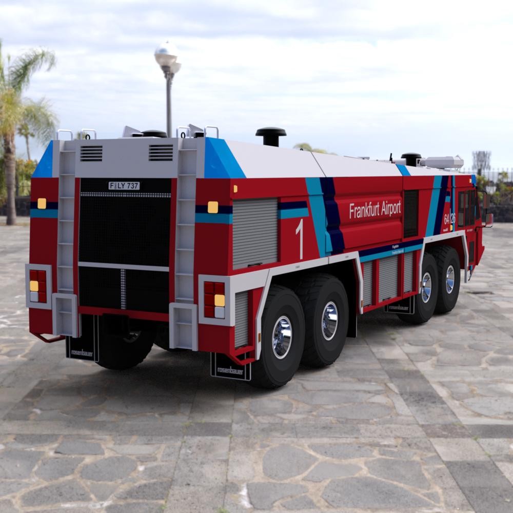 GFLF Simba 8X8 Firefight Truck for DAZ Studio | Daz 3D