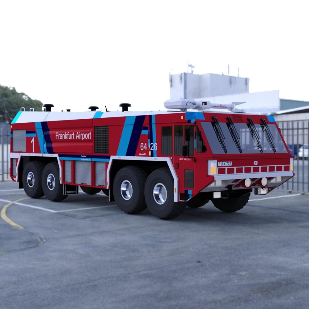 GFLF Simba 8X8 Firefight Truck for DAZ Studio | Daz 3D