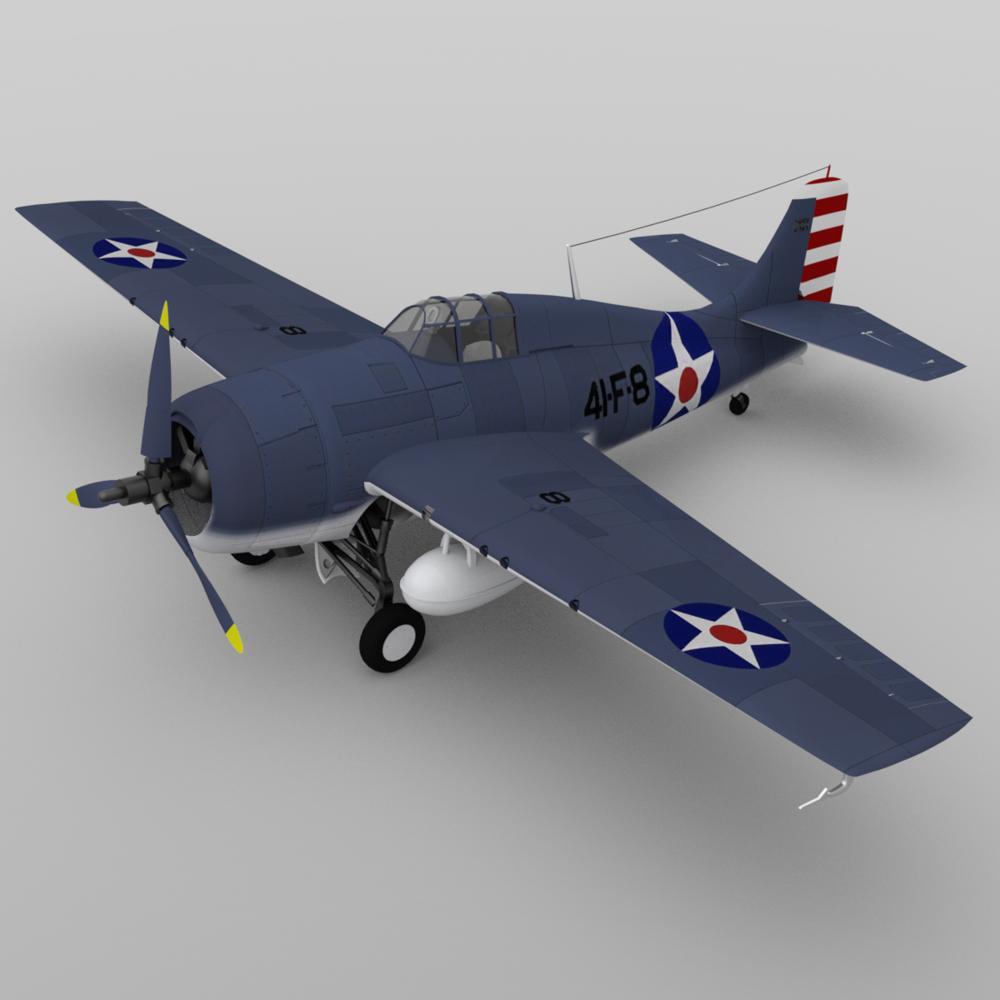 Grumman F4F 4 Wildcat for DAZ Studio | Daz 3D