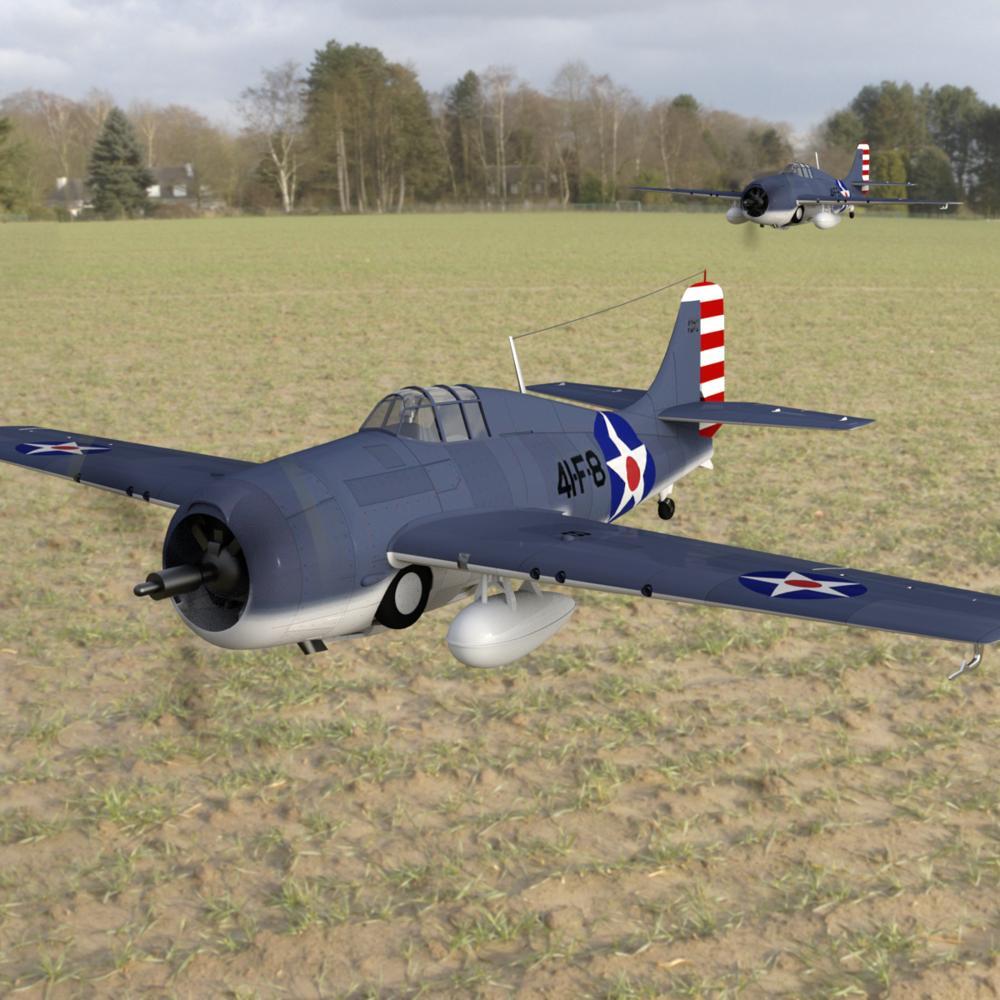 Grumman F4F 4 Wildcat for DAZ Studio | Daz 3D