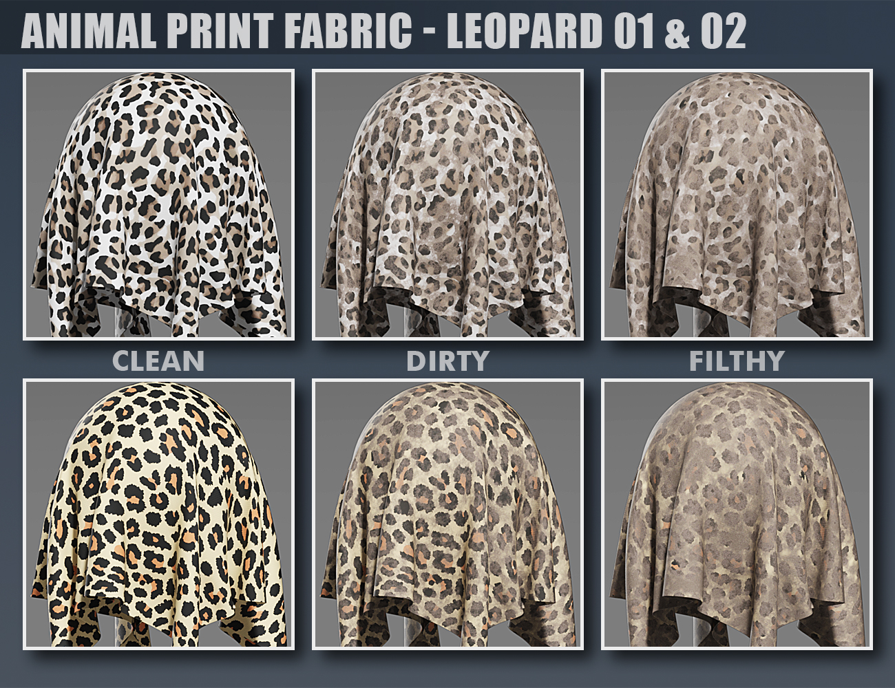 DD PBR Animal Print Fabric Shaders for Iray | Daz 3D