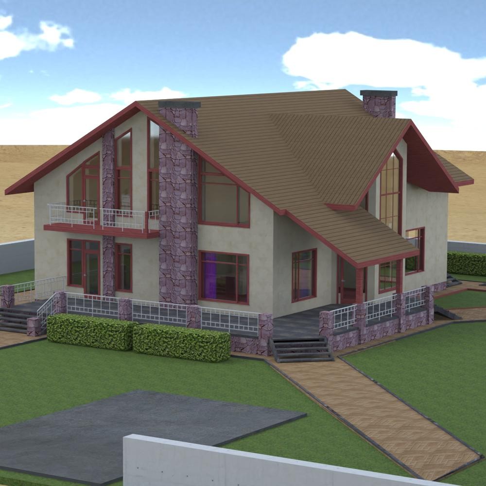 Country House Model for Poser | Daz 3D