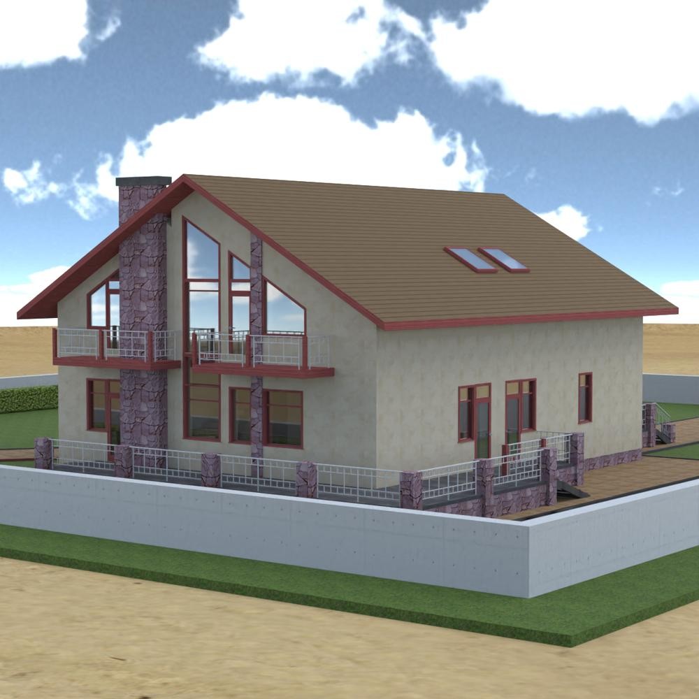 Country House Model for Poser | Daz 3D