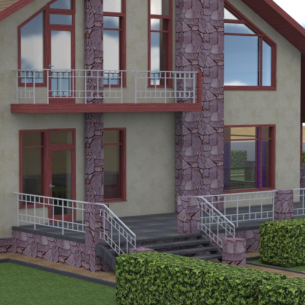 Country House Model for Poser | Daz 3D