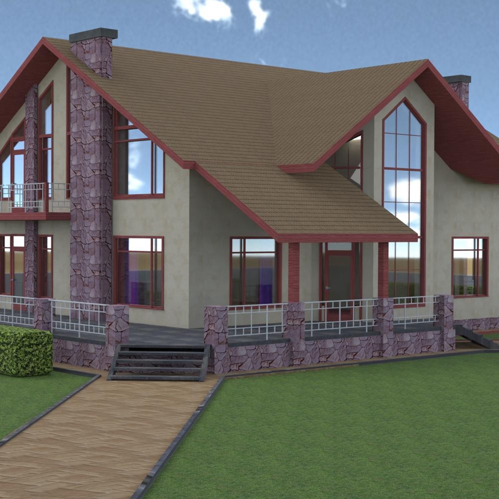 Country House Model for Poser | Daz 3D