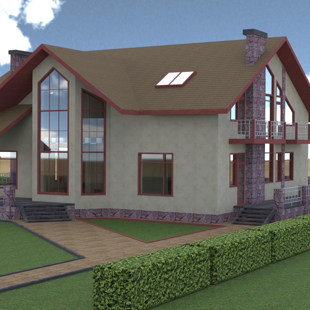 Country House Model for Poser | Daz 3D