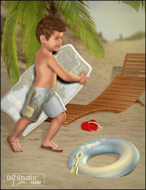 Beach Set Boys | Daz 3D