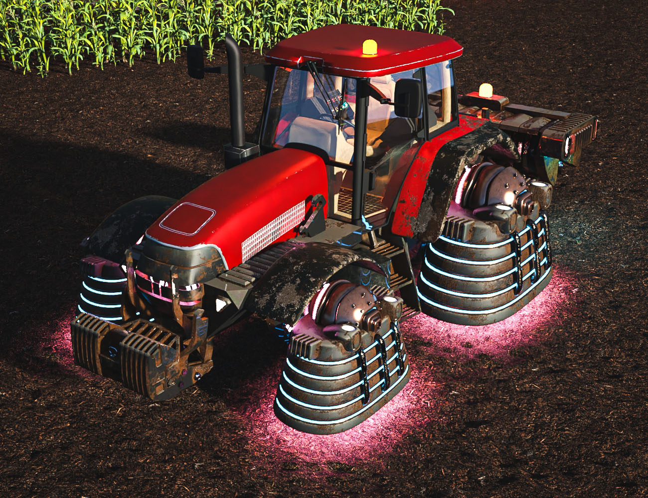 Sci-Fi Hover Tractor Prop Set | Daz 3D