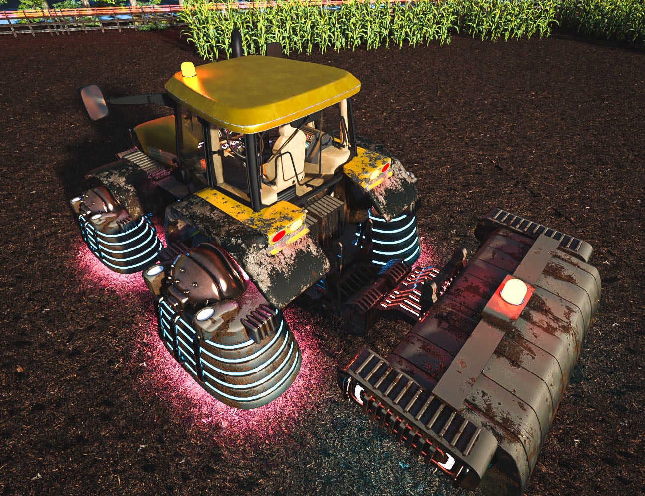 Sci-Fi Hover Tractor Prop Set | Daz 3D