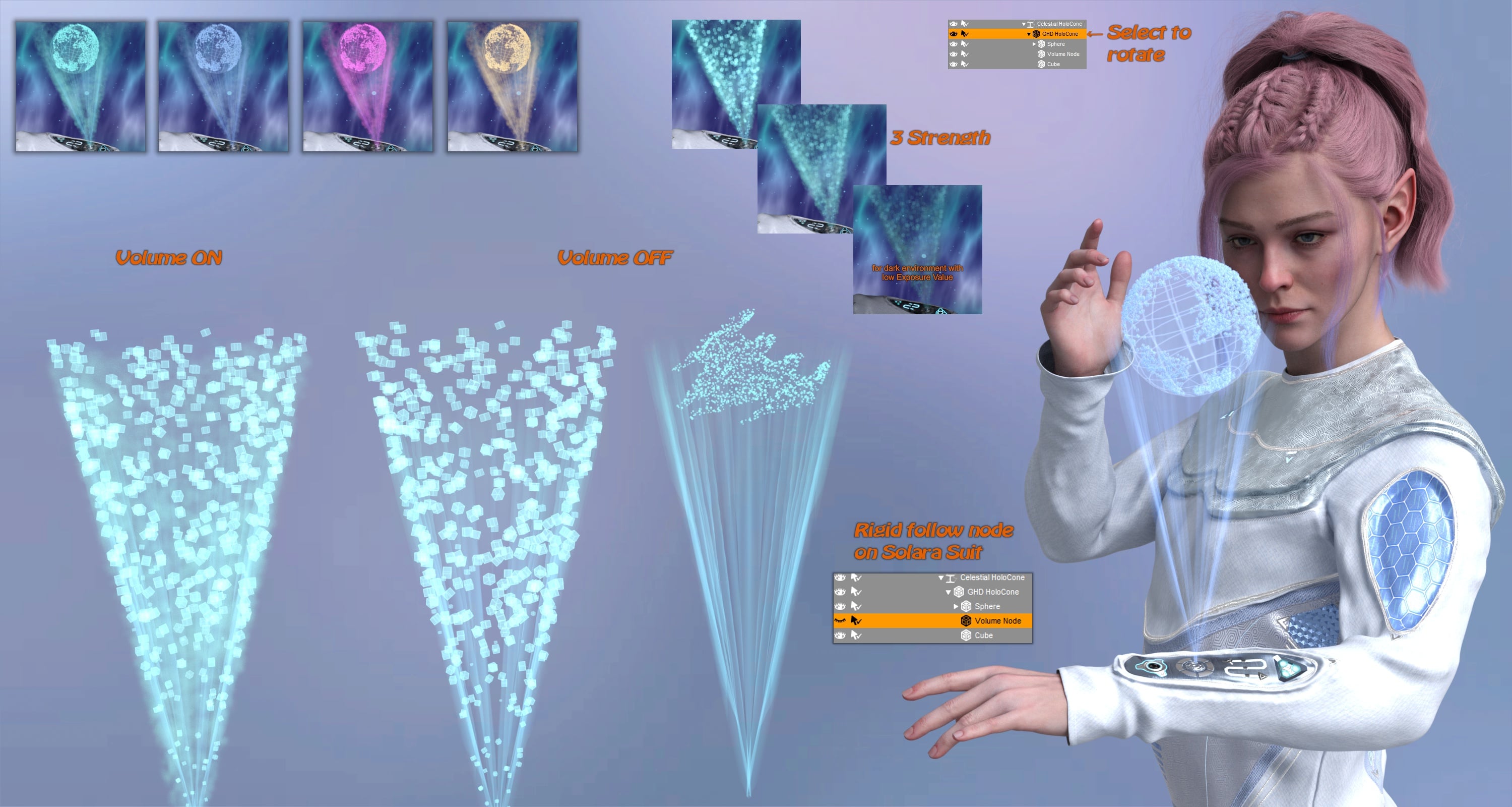 Solara Suit Celestial Expansion Megapack | Daz 3D