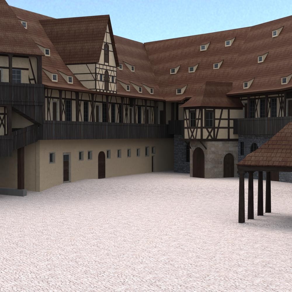 Medieval Courtyard for Poser | Daz 3D